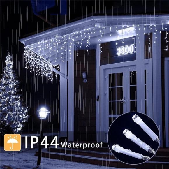 Holiday | White Icicle Lights Outdoor 66ft 80 Led Icicle Christmas ...